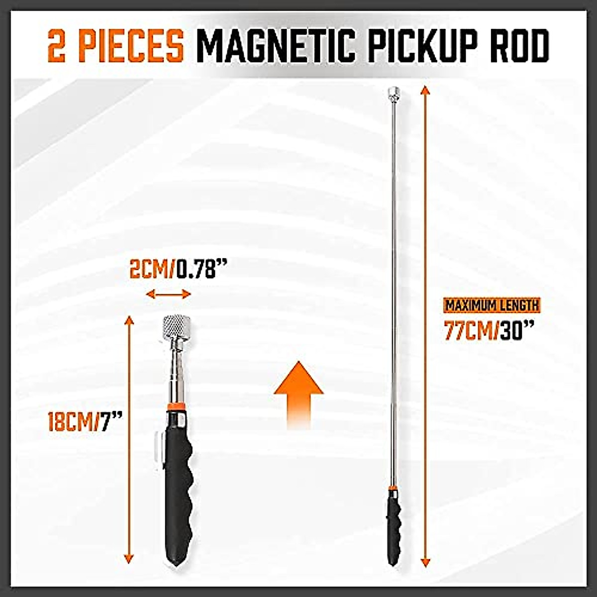 Magnetic Pickup Tool, HORUSDY 3-Piece 16LB Telescopic Magnet Stick, Birthday Gifts for Dad, Men, Husband