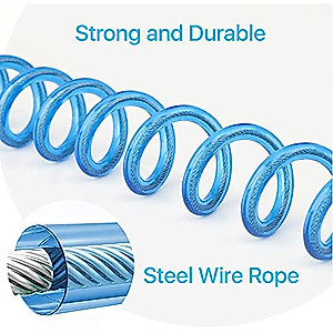 Roeoi Anti Lost Wrist Link Safety Wrist Link with Key Lock for Toddlers, Babies & Kids, Safety Harnesses & Leashes (Blue / 1.5m)