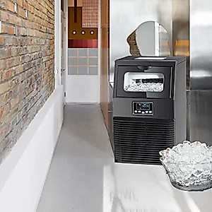SMETA Commercial Ice Maker Commercial Sonic Ice Maker Nugget Ice Machine Clear Ice 66 Lbs in 24 hrs with 8 lbs Ice Storage Capacity
