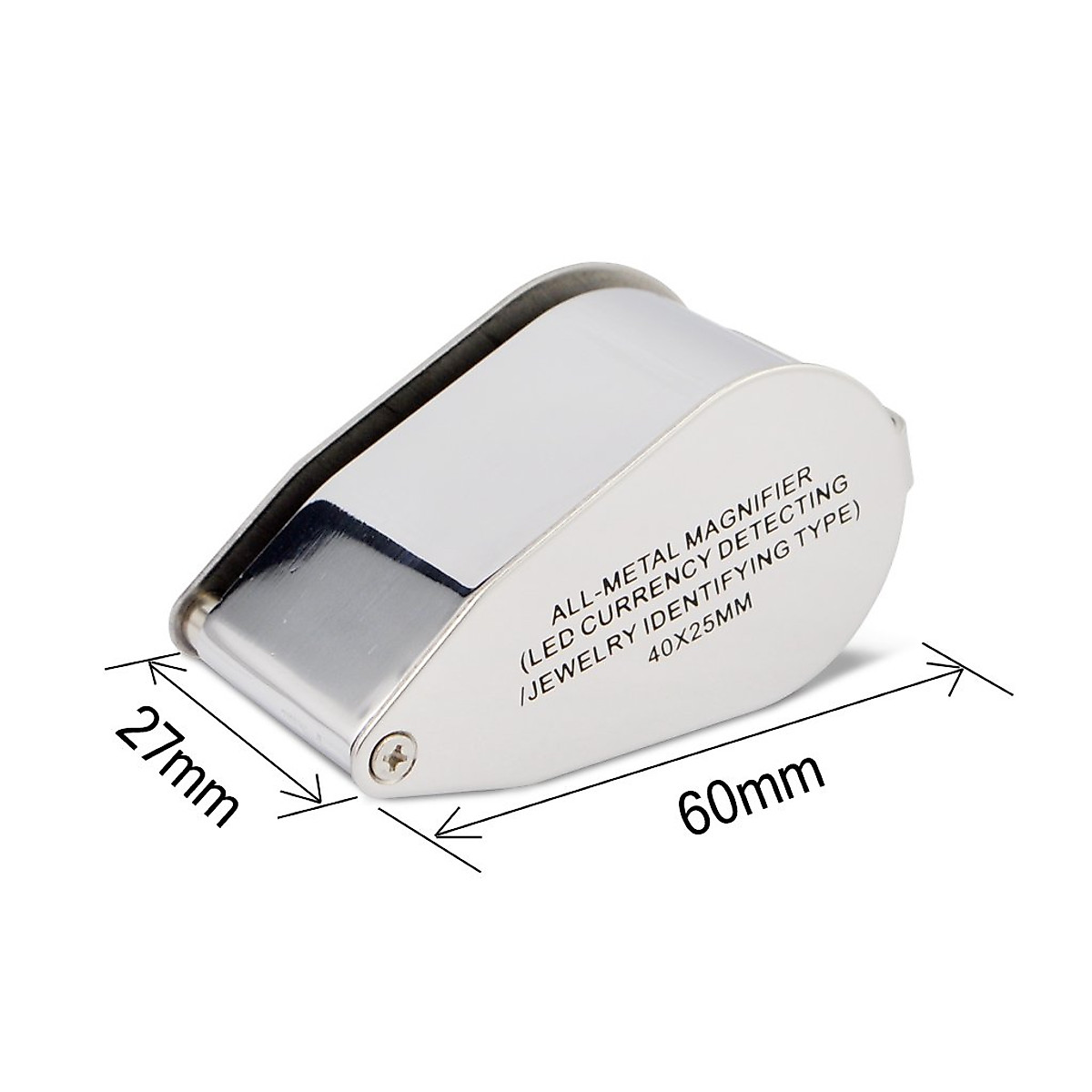 iKKEGOL 40X 25mm All Metal Magnifier Jeweler LED UV Lens Jewelery Loupe Magnifier (LED Currency Detecting/Jewelry Identifying Type)