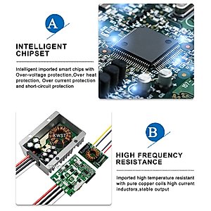 XWST DC to DC 12V to 5V 3A 15W 15watt with USB Output Power Adapter Converter 8V-22V to 5V Voltage Buck Regulator,Step-Down Module,Waterproof Power Adapt 5V Volt Transformer Module