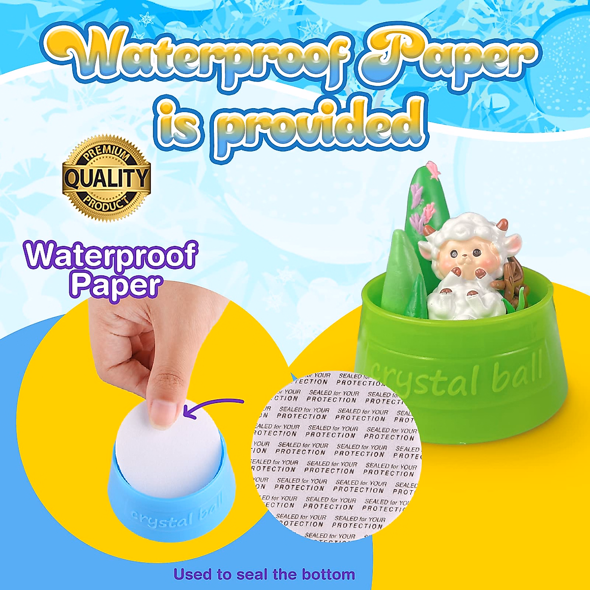 Peertoys Snow Globe Crafts for Kids - Activities Gifts for Teen Girls Ages 4-8 Arts Stem Project Games Unicorn Toddler DIY Toys & Materials Stuff with Clays Water Globes