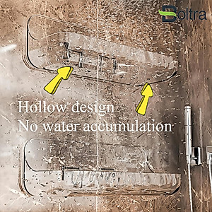 Boltra Clear Shower Caddy Shelves, 2-Pcs Acrylic Wall Mounted Shelf Bathroom Organizers and Container Without Drilling Plastic Shelf for Bathroom, Kitchen