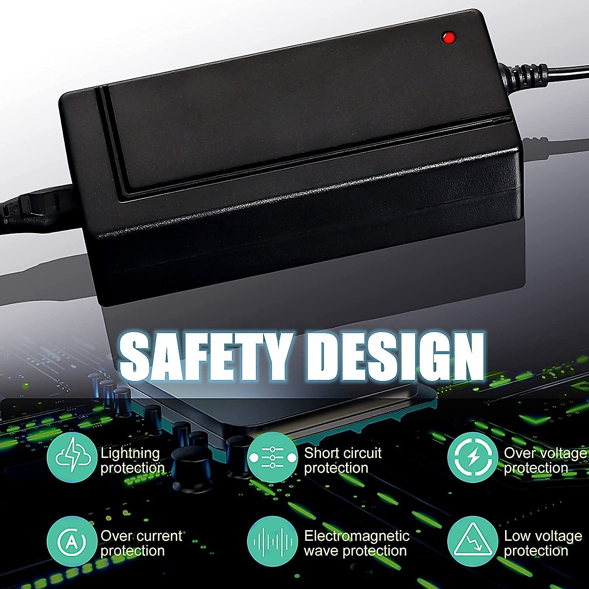 42V 2A Battery Charger, Power Supply Adapter 36V Battery Adapter Charger Automotive Battery Charger, Sports Lithium Battery Maintainer