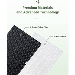 2-Set 5500-2 Air Purifier Replacement Filter for Winix 5500-2, H13 True HEPA Filter & Activated Carbon Filter Kit, Replace 116130 Filter H