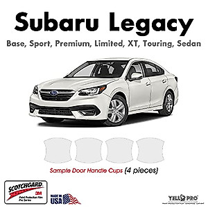 YelloPro Custom Fit Door Handle Cup 3M Anti Scratch Clear Bra Paint Protector Film Cover Self Healing PPF Guard Kit for 2020 2021 2022 2023 Subaru Legacy Sedan