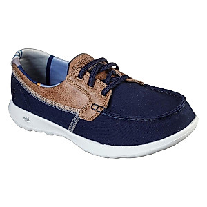 Skechers Women's Go Walk Lite Boat Shoe, Navy, 6