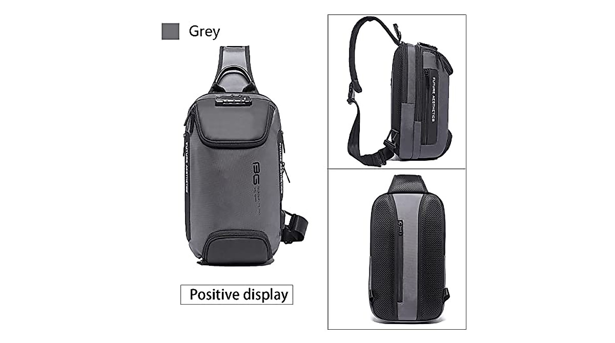Uaskmeyt Anti Theft Sling Bag Sling Backpack with TSA Lock, Shoulder ...