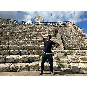 Training pizza disc for pizza acrobatics. Pizza di gomma - Spinning dough - Throw dough with silicone disc - size 13 inch. Rubber pizza.