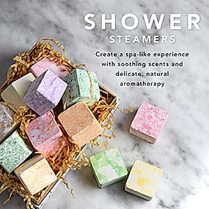 Aromatherapy Shower Steamers, Variety Pack of 12 Shower Bombs, Natural Scented Marble Shower Tablets, Birthday, Relaxing Gift Ideas for Women & Men, Essential Oil Bath Bomb Eucalyptus & More
