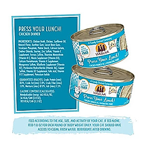 Weruva Classic Cat Paté, Press Your Lunch! with Chicken, 3oz Can (Pack of 12)