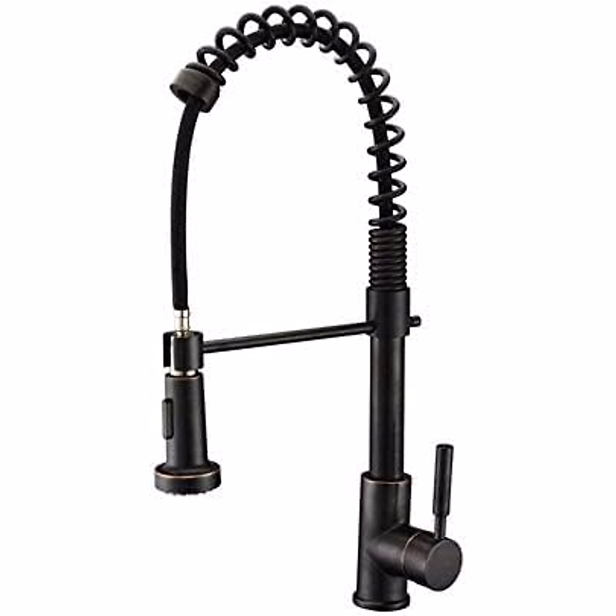 REPLYSAT Kitchen & Bath Fixtures Taps Faucet,Copper Hot and Cold Water Pumping Faucet Kitchen Sink Faucet European Black Ancient Pull Sink Faucet