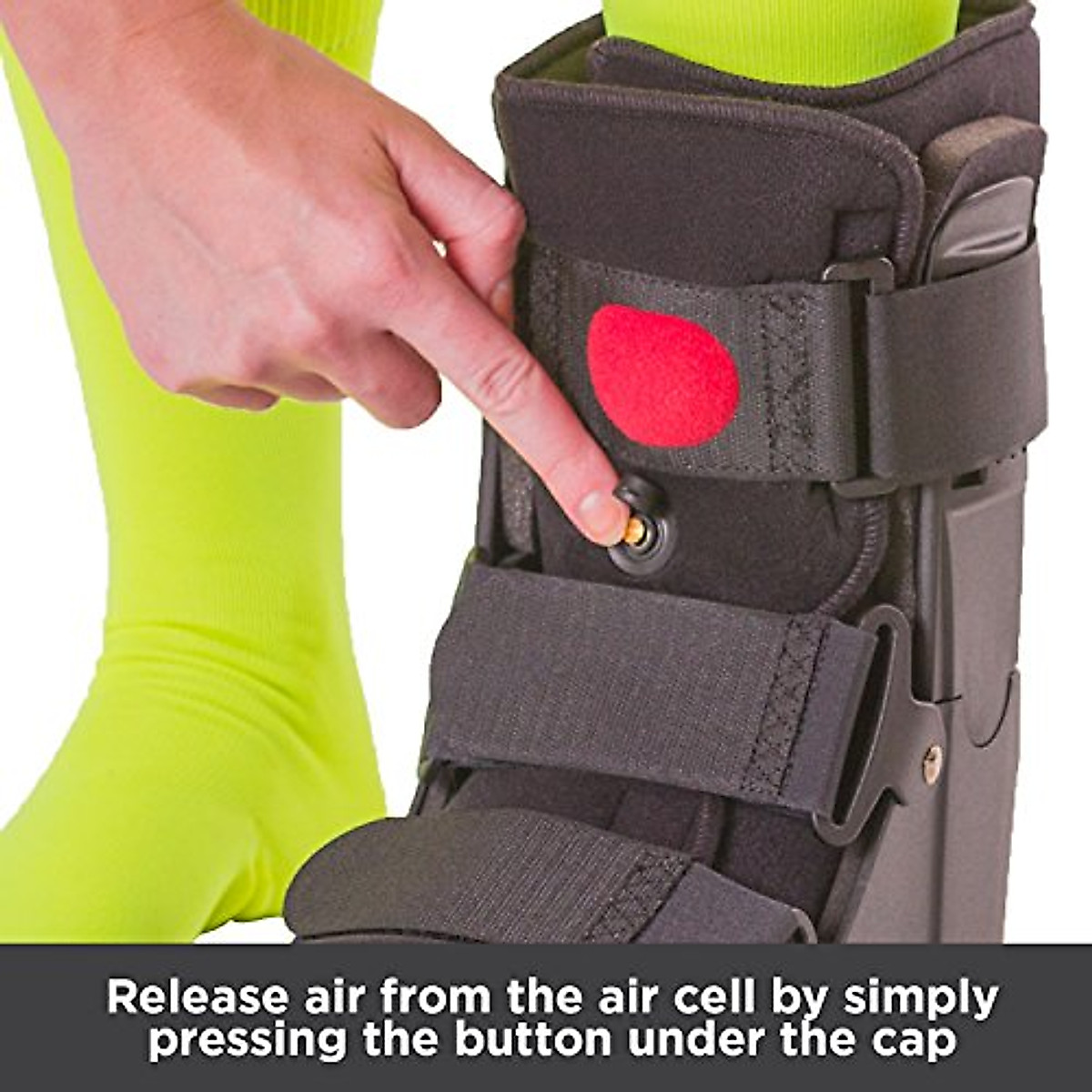 BraceAbility Short Air Ankle Walker Boot | Medical-Grade Orthopedic Foot Cast Brace for Sprained Ankle, Broken Foot, Toe Injury, Metatarsal Stress Fracture, Post Surgery, Achilles Tendonitis (Small)