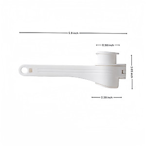 Food Storage Sealing Clips with Pour Spouts, Bag Clips for Food, Kitchen Chip Bag Clips, Plastic Cap Sealer Clips, Great for Kitchen Food Storagec,1pcs While (S_While)