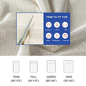 Foboull Mattress Slide Stopper and Gripper,Slip Mattress Grip Pads,Non slip mattress pad,Keep Bed and Topper Pad from Sliding for Sofa, Couch, Chair Cushion, Mattresses, Easy Trim, Slip Resistant-Twin