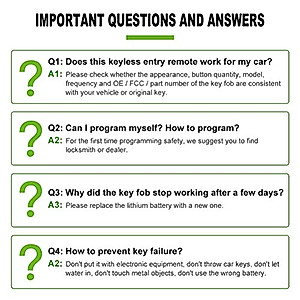 SCITOO Key Fob Keyless Entry Remote fit Ford Expedition Explorer F150 F250 F350 CWTWB1U331 2X New Black 3 Buttons