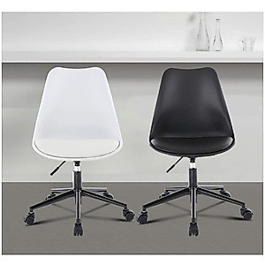 Office Chair Computer Chair Lift Swivel Chair Home Office Chair Small Game Chair Small Swivel Chair Student Chair Desk and Chair Chair (Color : White) Needed