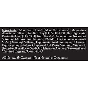 Brickell Men's Purifying Charcoal Face Mask Skin Care Product, Natural and Organic Activated Charcoal Facial Mask With Detoxifying Kaolin Clay, 4 Ounce, Unscented