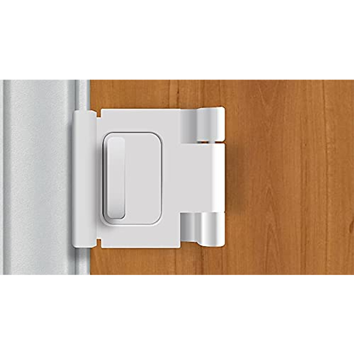 The Door Guardian - Door Lock for Out-Swinging Doors, Home Security Latch Device, Childproof, Easy to Install (White)