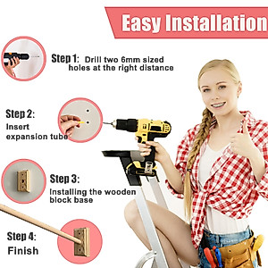 Crib Mobile Wooden Arm, Wall Mounted Suitable for All Cribs 100% Natural Larch Hanger Nusery Decor Baby Room Safe Holder(Mobile is not Included ）