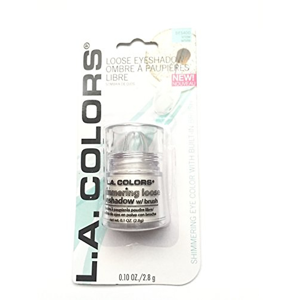 L.A. Colors Shimmering Loose Eyeshadow (Snow White)