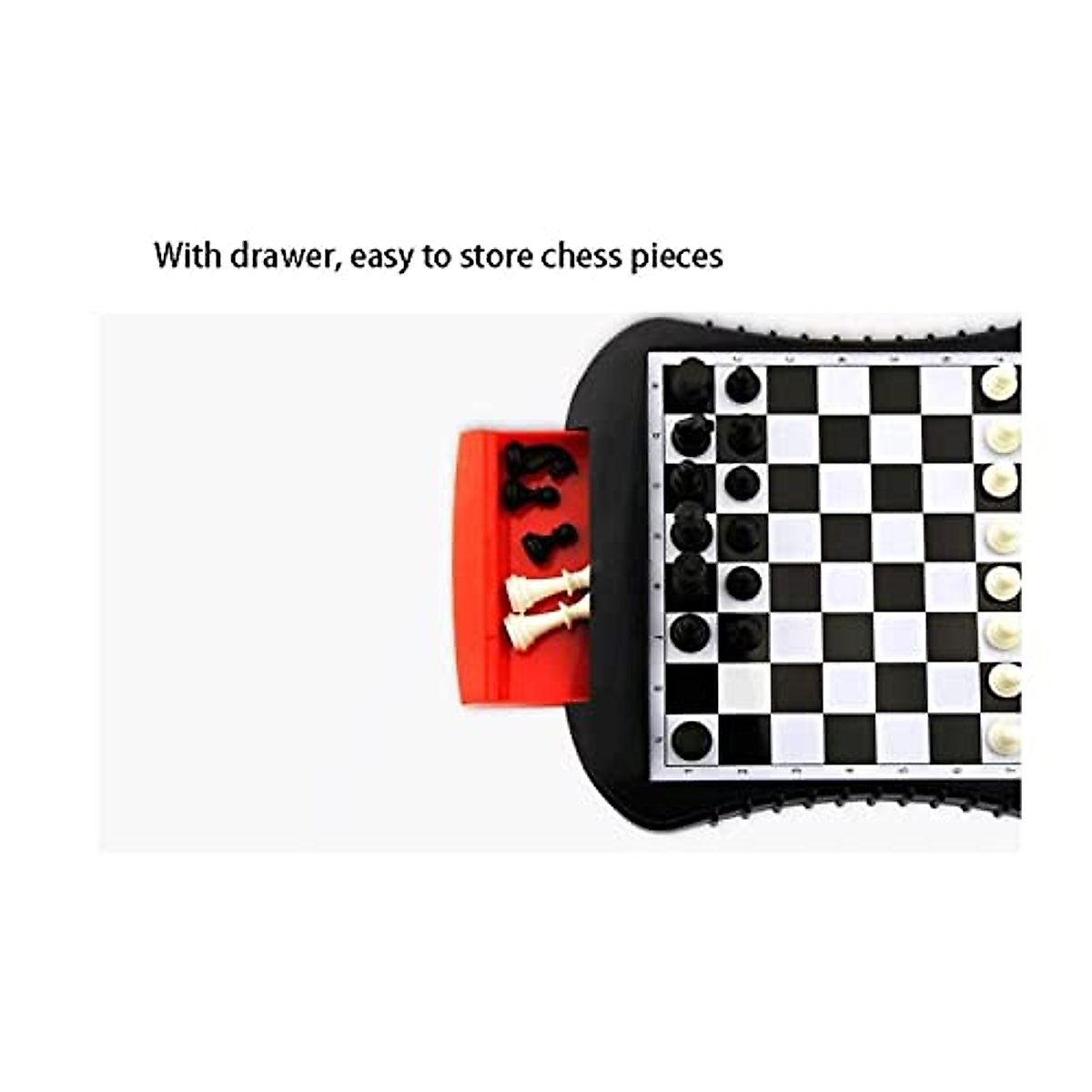SCUUBE Chess Game Set Chess Set Chess Board Set Chess Board Game Magnetic Chess，Portable Drawer Type Chess Board with Pieces Storage Chess Board Chess Board Game