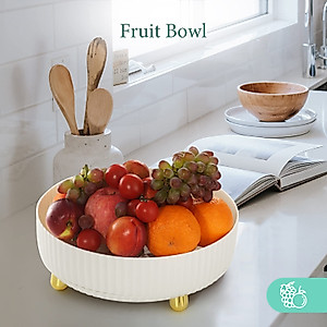 DOCMON Skin Care Organizer, 360 Rotating Makeup Perfume Organizer, Large Capacity Lazy Susan Turntable Organizer for Cabinet, Pantry, Table, Fridge, Bathroom Dresser (White)