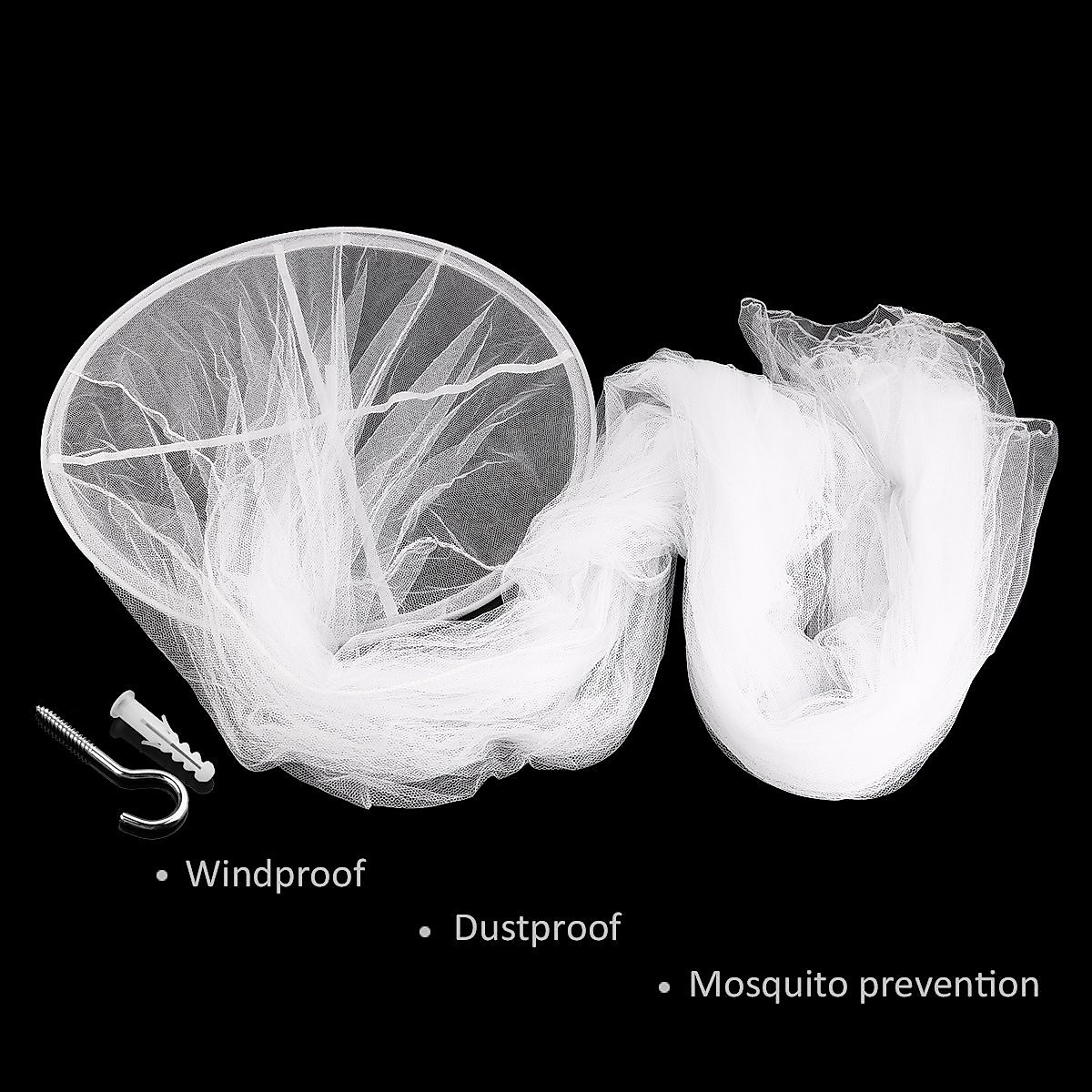 Mosquito Net - Foxnovo Toddler Bed Crib Canopy Mosquito Netting (White)