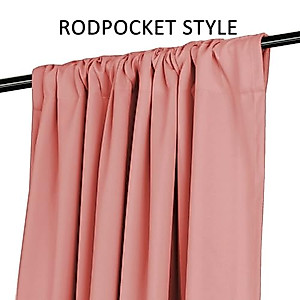 Turquoize Coral Blackout Curtains for Bedroom 84 Inch Long Window Treatment Blackout Curtains for Girls Bedroom Back Tab/Rod Pocket Draperies Soundproof Thermal Bedroom Curtains, 52" W x 84" L, Coral
