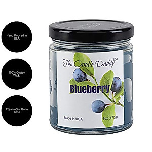 The Candle Daddy Richly Scented Candles - 6oz Aromatherapy Jar Candle (Blueberry) Made in USA