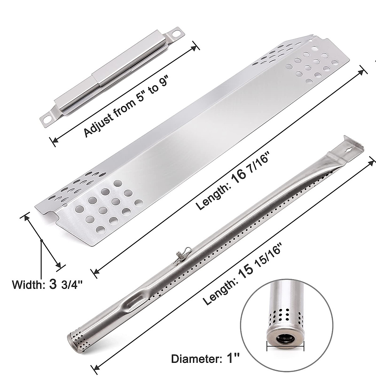 Grill Replacement Parts for Charbroil 463241314, 463241313, 463241413, 463241014, 463241414, 463241013, for Charbroil Commercial T-36D T-22D T-47D Grills, G527-2200-W1 G356-2200-W1 G527-0013-W1