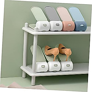 HONMEET 4pcs Shoe Rack Shoe Organizer Rack Stackable Shoe Storage Shoe Slots for Shelf Shoe Stacker Slots Stackable Shoe Slots Pp Shoes Slots Rack Shoes Stand Shoes Organize Double Layer