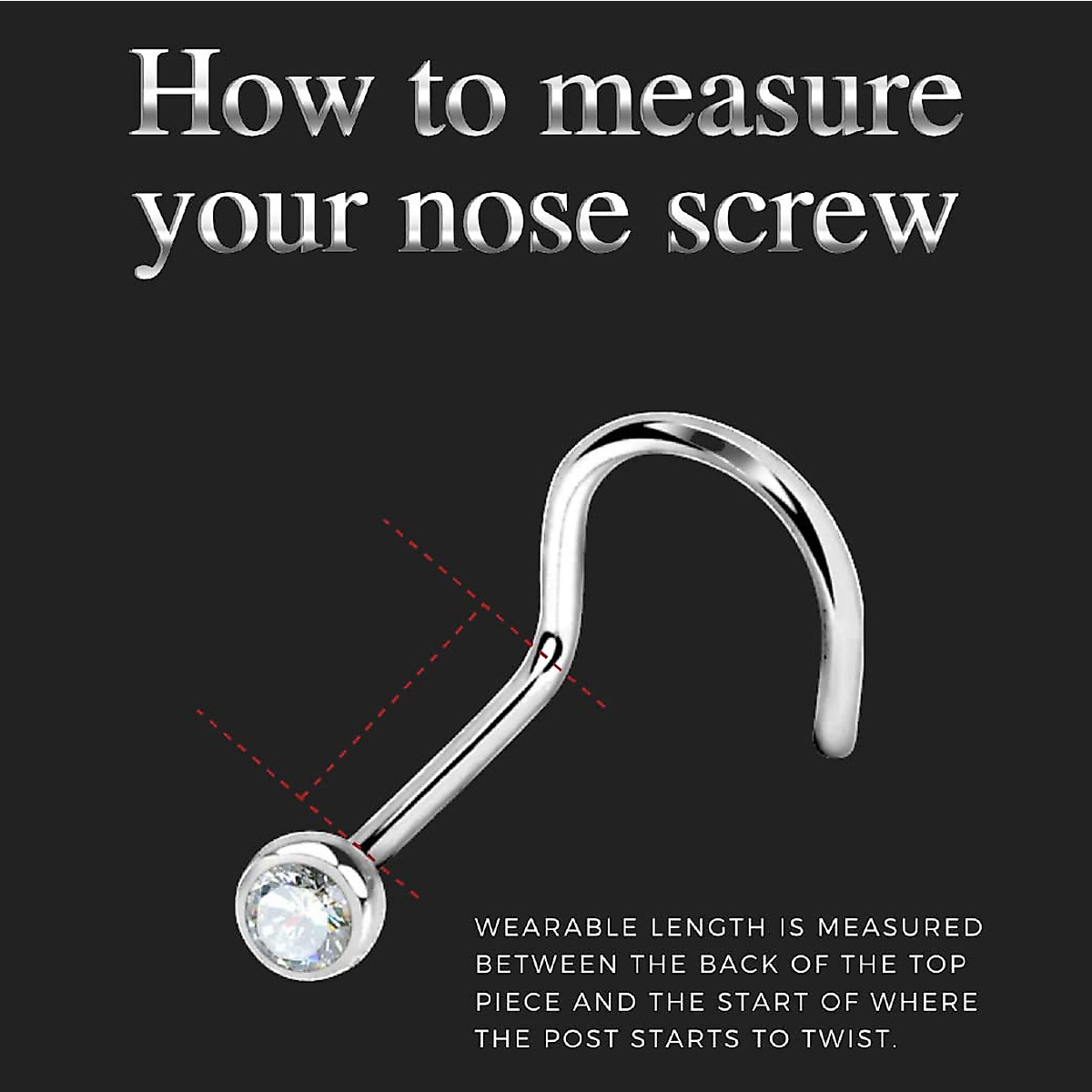 Forbidden Body Jewelry 20g Surgical Steel Nose Screw with Steel Spike