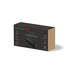 UltraPoE Gigabit PoE Injector/PoE Adapter，10/100/1000Mbps，30W ethernet poe Injector 48V / IEEE 802.3at/af Compliant ， Ubiquiti Ultra Tech,Up to 100M (328ft) for CCTV Camera