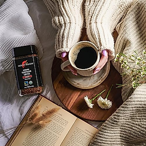 Mount Hagen 3.53oz Organic Freeze Dried Instant Coffee | Eco-friendly, Fair-Trade Coffee Made From Organic Medium Roast Arabica Beans [3.53oz Jar]