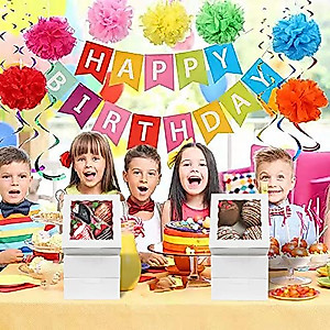 JCXGRVC 50PCS 5x5x2 Inch Bakery Boxes Chocolate Covered Strawberries Boxes for 4 Mini Cake Boxes Cookies Macaron Boxes Pie Boxes Browines boxes