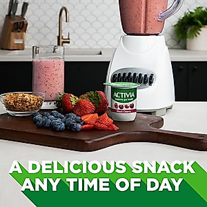 ACTIVIA Probiotic Lowfat Yogurt, Non-GMO Project Verified, Black Cherry, 16 Oz, Pack of 4