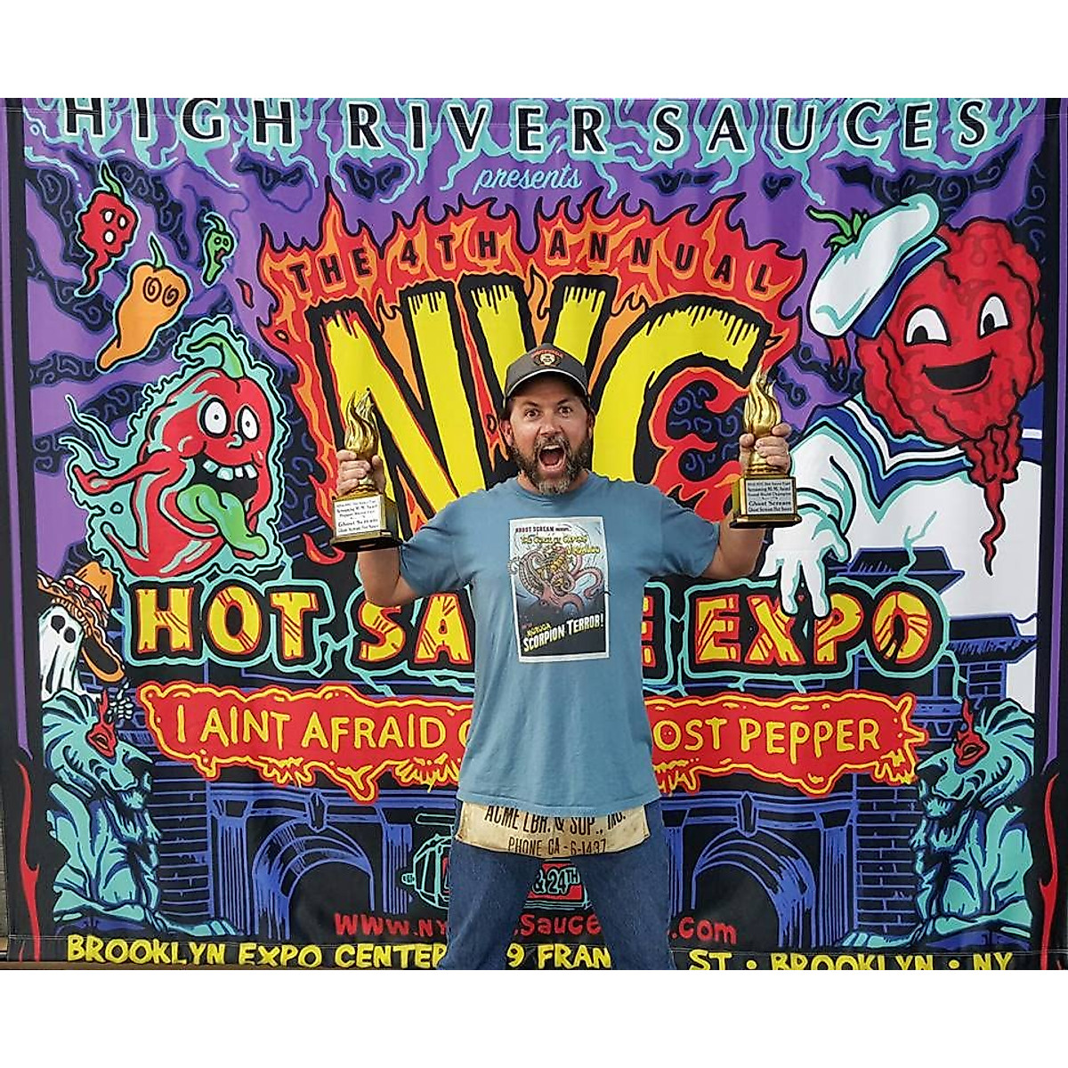 Ghost Scream Hot Sauce - “Chili Garlic Paste” (Asian Style Sambal) - Award Winning Recipe (from a World-Renowned Chef) with Fresh Ghost Chili Peppers, Fiery Red Jalapenos & Fresh Garlic. (9 Oz.)