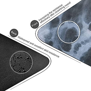 GOODOLD Beautiful White Dragon Yoga Mat, 71 x 26 Inch Non-slip Yoga Mats Folding Travel Exercise Mat Indoor Outdoor Gym Pilates with Storage Bag for Women Men