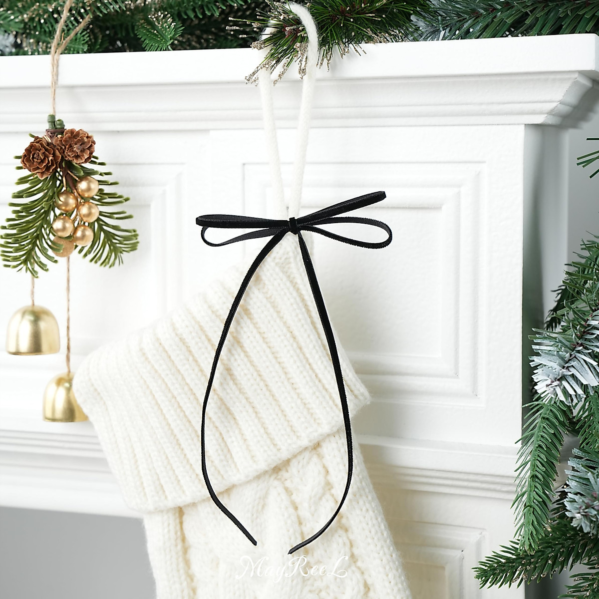 MAYREEL Black Velvet Ribbon 1/8 Inch Vintage Thin Ribbon for Wedding Invitations Gift Wrapping Party Favor Boxes Crafts 50 Yards