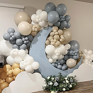 165PCS Sand White Nude Neutral Balloons Arch Garland Kit for Baby Shower Birthday Wedding Boho Party Supplies