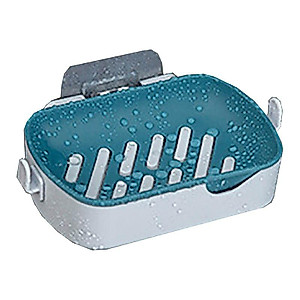 LAMEF 2 Packs Shower Corner Shelf with Soap Holder, Bathroom Shower Organizer with Toothpaste Dispenser and Toothbrush Set Holder, Shower Corner Caddy with Adhesive Hooks for Bathroom Storage