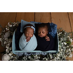 Twinkle Nest Baby Wrap. Set of 3 Newborn Photography Wraps. Baby Swaddle or Blanket for Newborn Photography Props. Waffle Knit Baby Wraps. Baby Photoshoot Props for Boy or Girl. Baby Registry Gift.