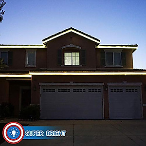 Russell Decor LED Rope Lights Festival Holiday Party Seasonal Christmas Decoration 30ft - 200ft Customized Available (Warm White, 20)