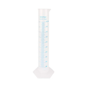 Plastic Graduated Cylinders, 500ml Measuring Cylinder, Ideal for Home and School Science Lab for Home and School Science Laboratory Supplies