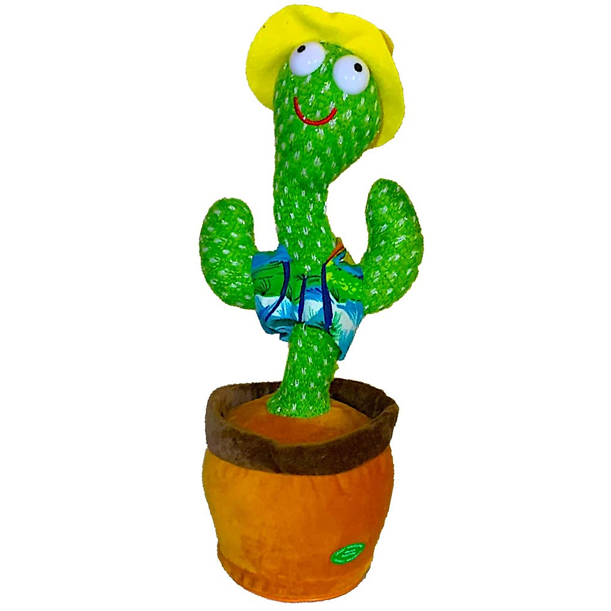 gdTechA Dancing Cactus Toy, TikTok Singing Toy, Lighted Toy, Electronic Repeating Voice for Kids, Cactus Plant Plush, Pets Wriggle Toy, Holiday Mimicking Toy for Kids (Hawaii Style)