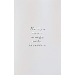 A Wedding Wish - Jewish Greeting Card for Bride and Groom -"Hope all your tomorrows are as happy as today - Congratulations"