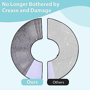 Dog Cone for Small, Medium, and Large Dogs and Cats, Soft Cone for Dogs After Surgery, Lightweight Leathaire Recovery Cone Collar to Stop Licking and Scratching(4(Neck: 9.25-10.75"))