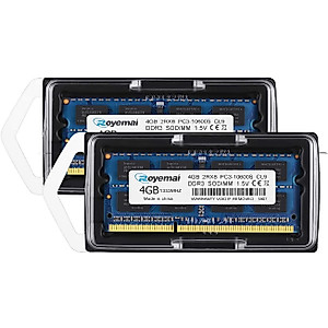 PC3-10600 DDR3 1333 8GB Kit (2x4GB) RAM PC3 10600S 1333MHZ 2Rx8 204-pin 1.5v 4GB Memory Upgrade for Laptop