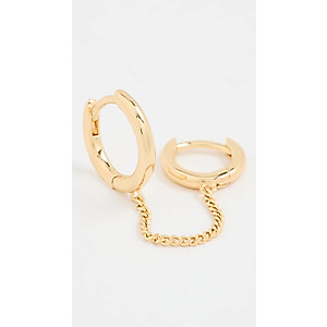 Gorjana Women's Lou Double Huggie, Gold, One Size